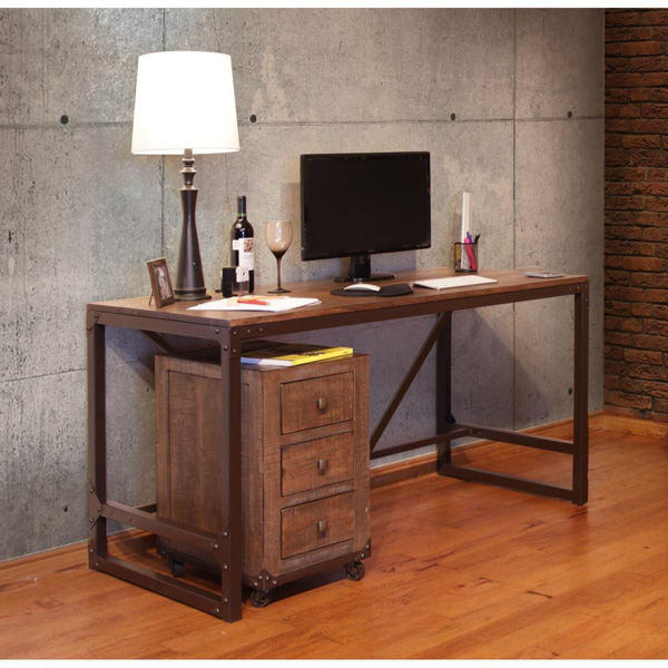 Industrial Writing Desk | American Home Furniture Store and Mattress ...