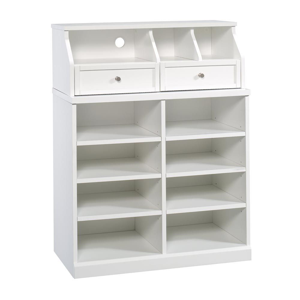 Open Storage Cabinet - Soft White | American Home Furniture Store and ...