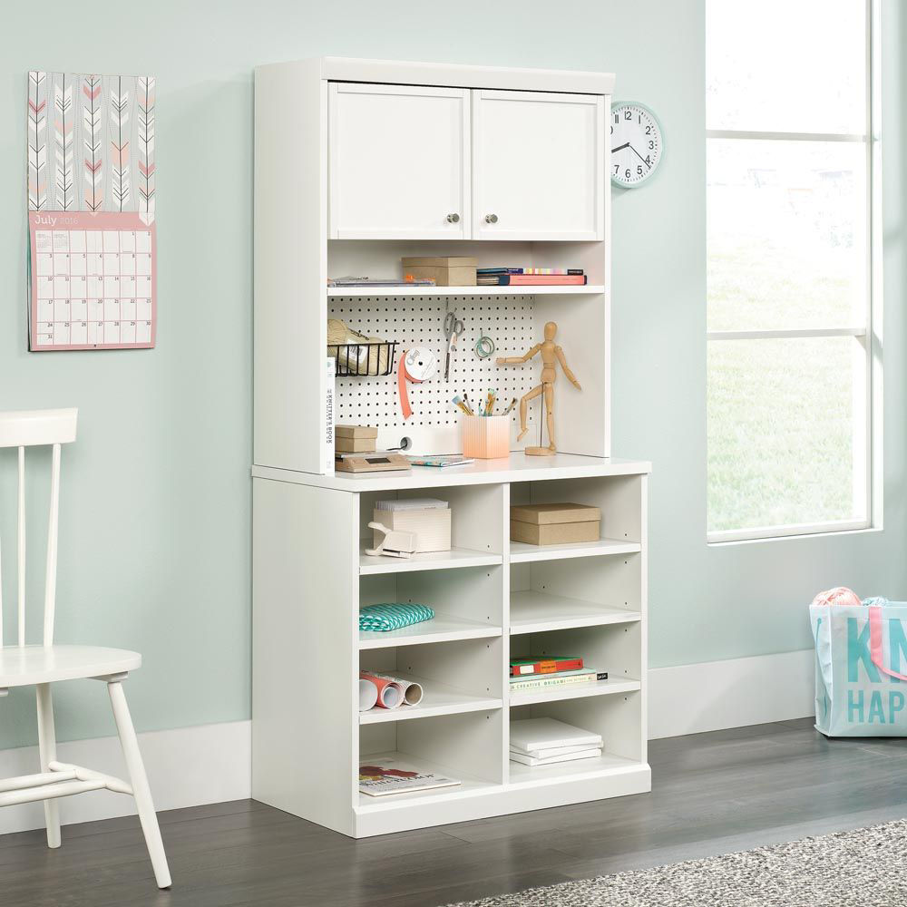 Open Storage Cabinet - Soft White | American Home Furniture Store and ...