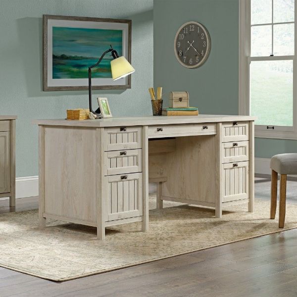 Costa Executive Desk - Chalked Chestnut | American Home Furniture Store ...
