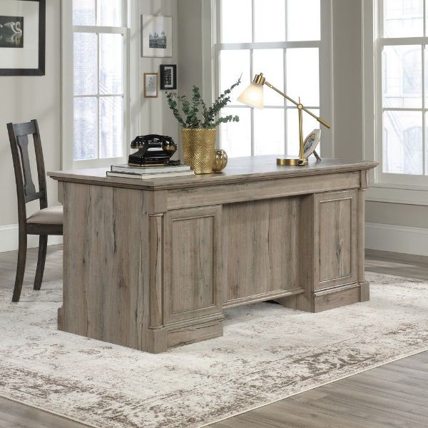 Palladia Executive Desk - Split Oak | American Home Furniture Store and ...