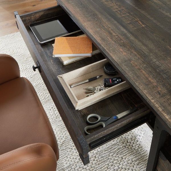 Steel River Computer Desk - Carbon Oak | American Home Furniture Store ...