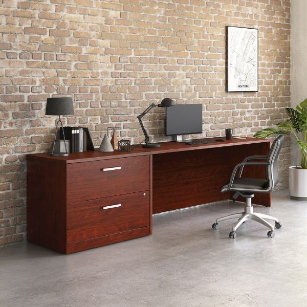 Affirm Desk with Lateral File - Classic Cherry | American Home ...