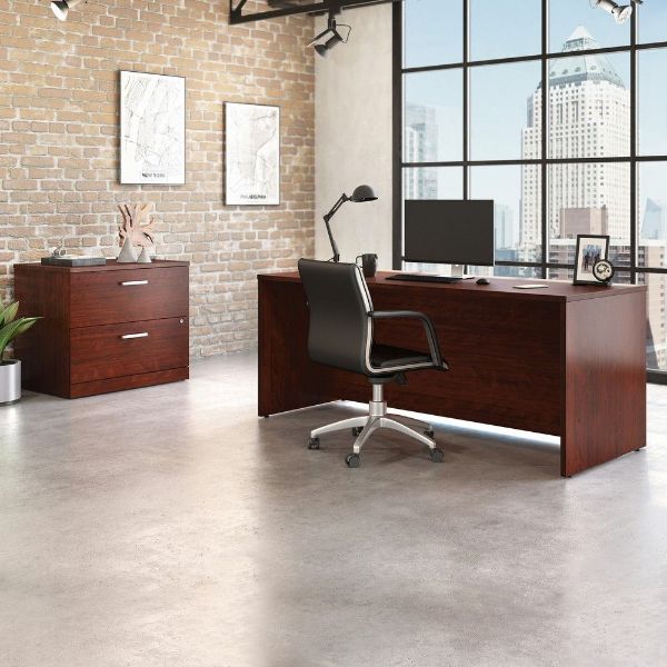 Affirm Desk with Lateral File - Classic Cherry | American Home ...