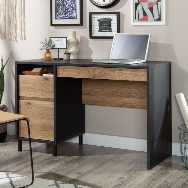 Acadia Way Single Pedestal Desk - Raven Oak | American Home Furniture ...