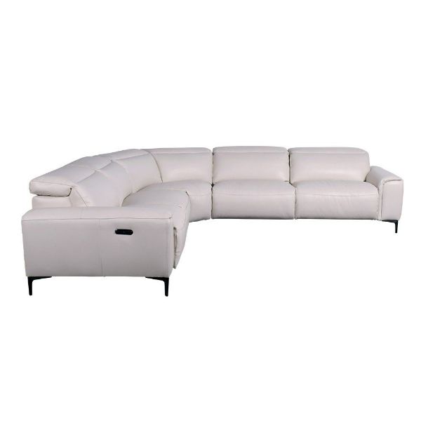 Palmer Leather Power Reclining Sectional | American Home Furniture ...