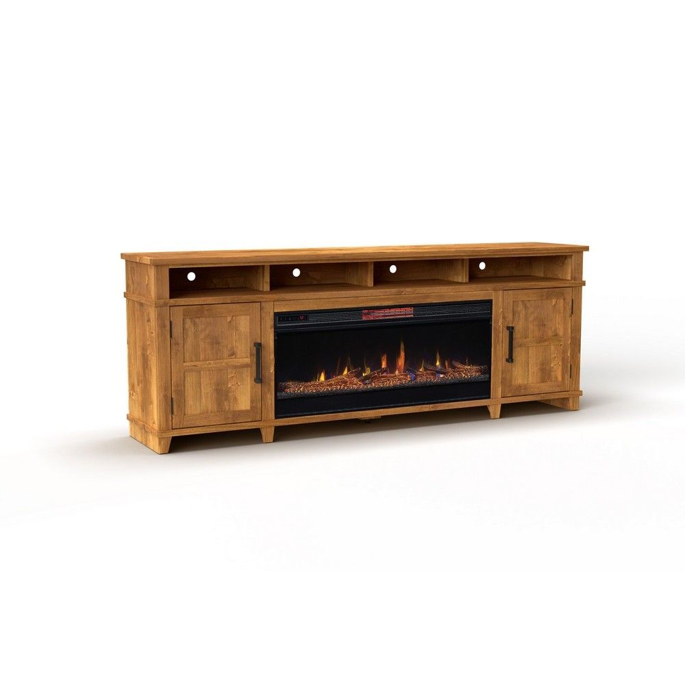 Deer Valley 86" Fire Console - Fruitwood | American Home Furniture ...